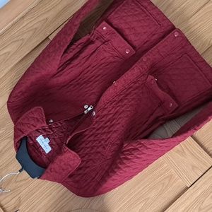 Merona | Jackets & Coats | Merona Red Quilted Jacket | Poshmark